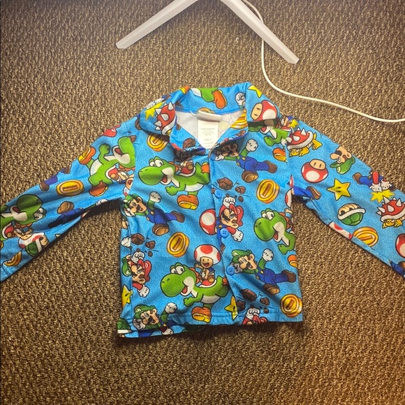 Nintendo | Pajamas | Nintendo Blue Super Mario Kids Pajama Top | Poshmark